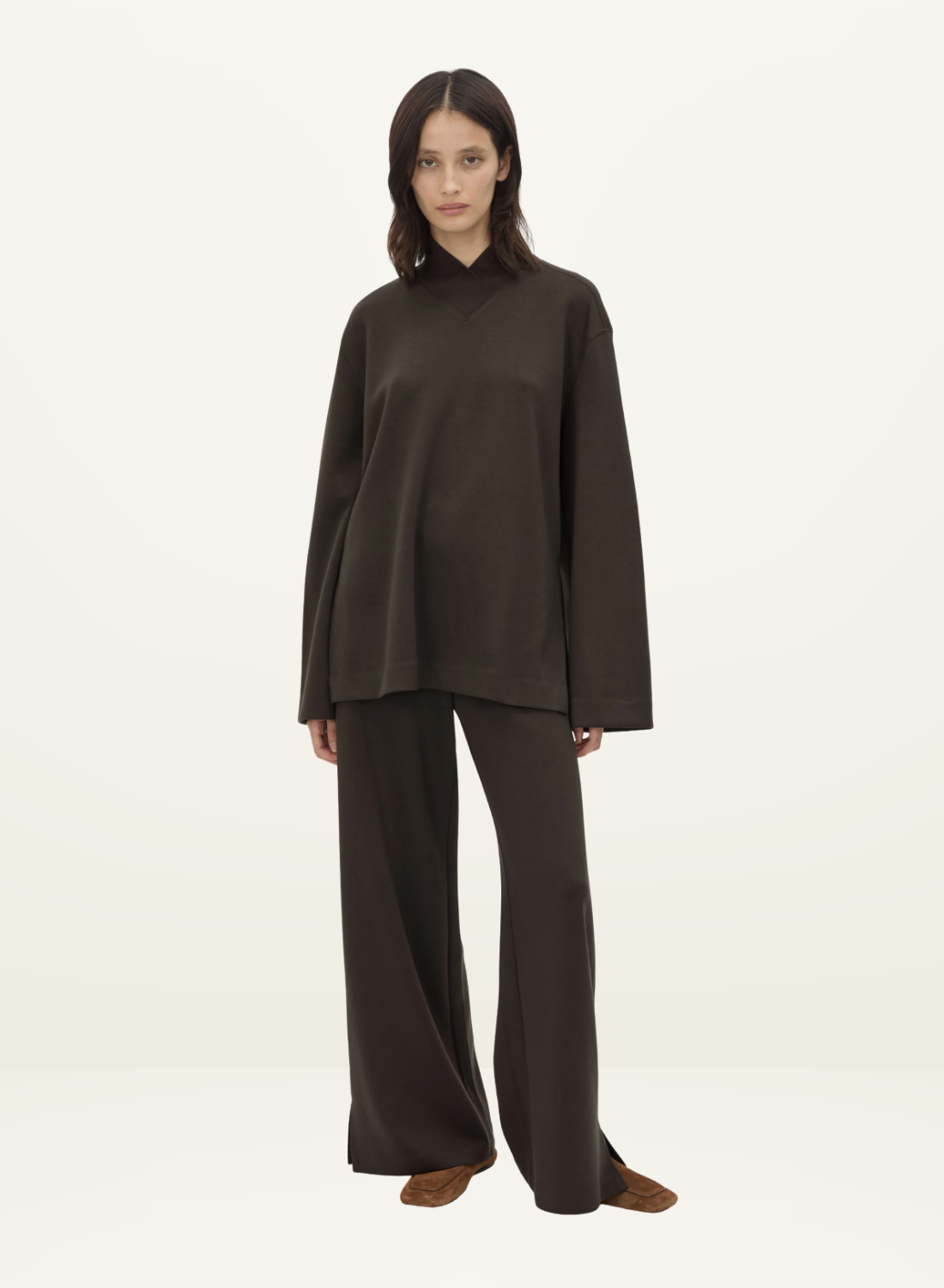 Camilla and Marc Bessette Long Sleeve Top in Espresso – Frolic Girls