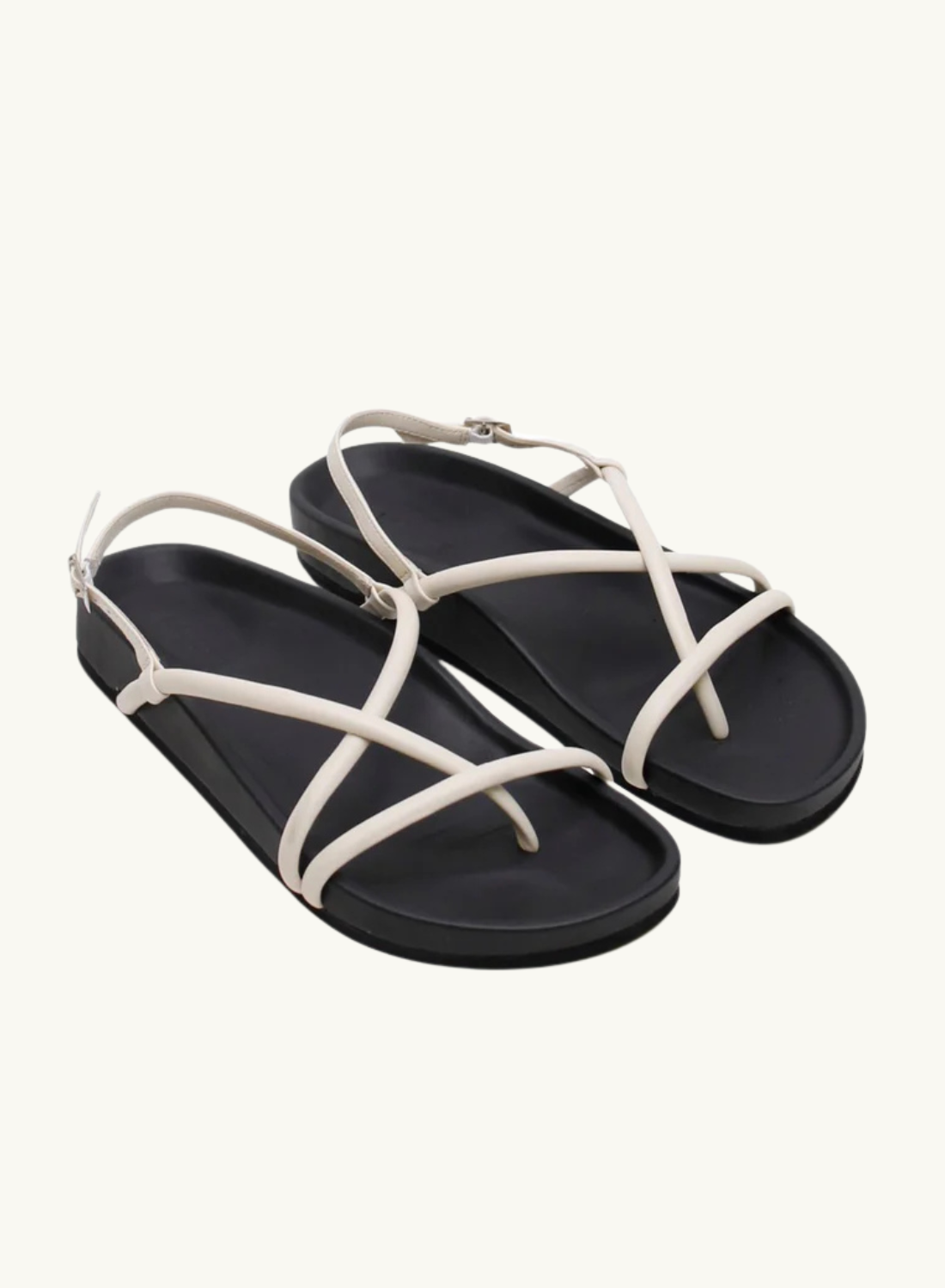 La Tribe Tube Sandal In TOFU/BLACK – Frolic Girls